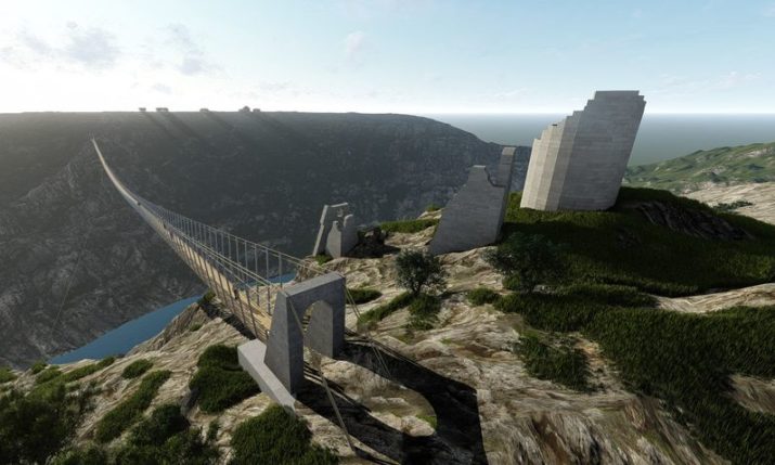 462-metre pedestrian suspension bridge over the Krka River set to be ...