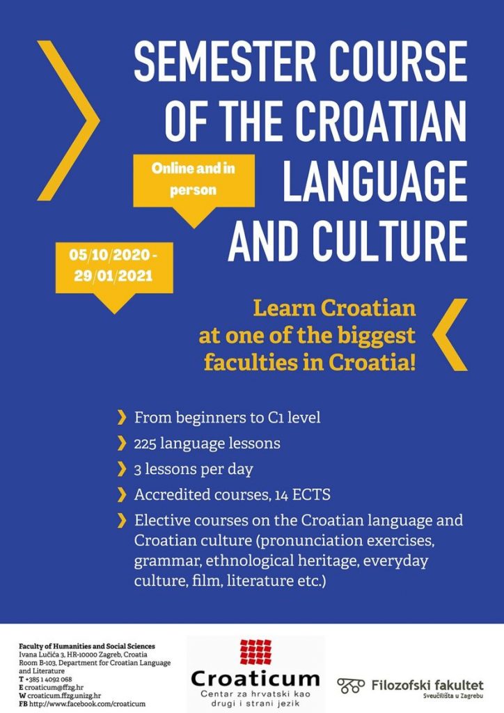 Croatian Language Learning: Croaticum announces semester course in ...