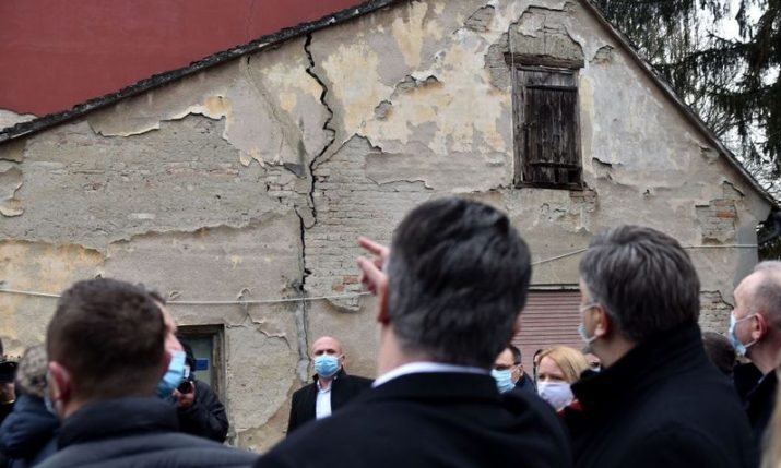 PHOTOS: Croatian President and PM visit Petrinja after earthquake ...