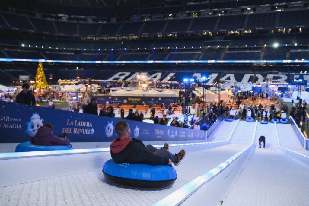 Croatian company installs ice slide at Real Madrid’s Bernabéu Stadium ...